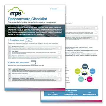 Business Ransomware Checklist